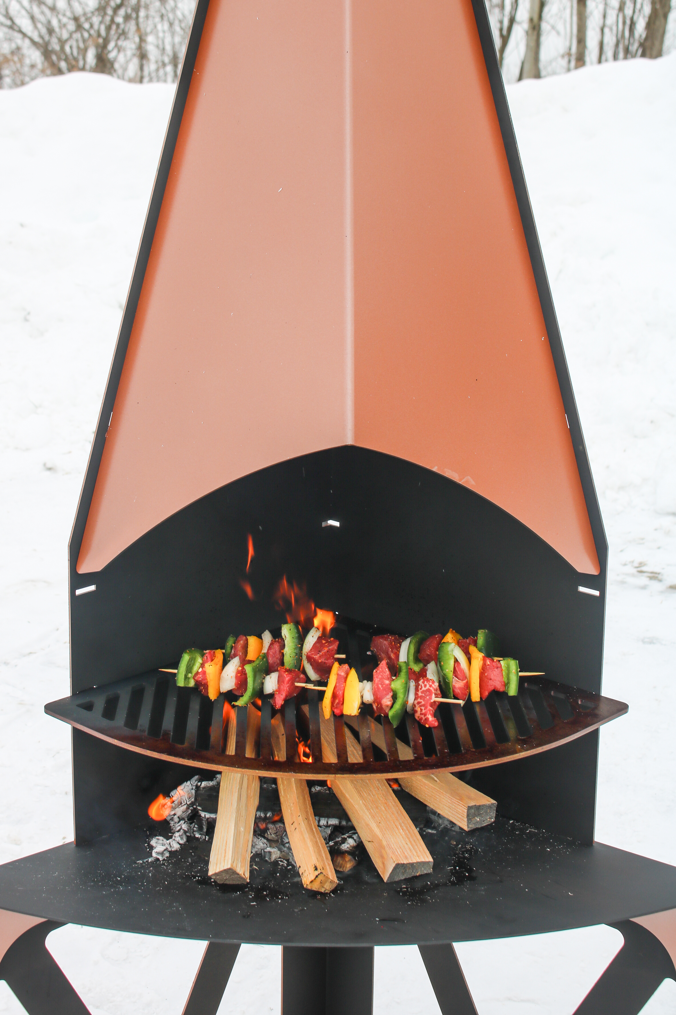 Outdoor Cookin’ Chiminea | Modern Chiminea by Weber Knapp